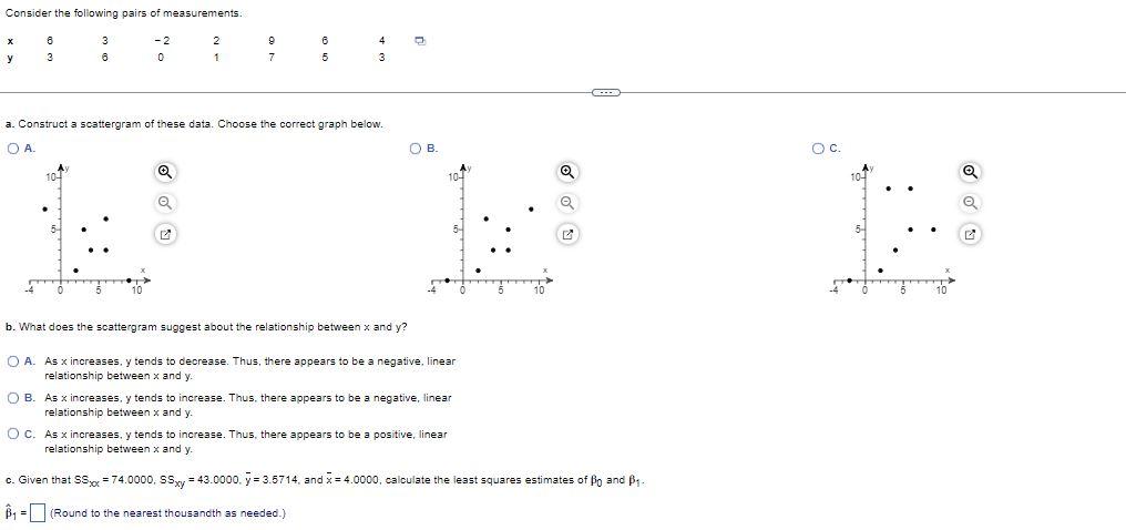 Solved Consider the following pairs of measurements: | Chegg.com