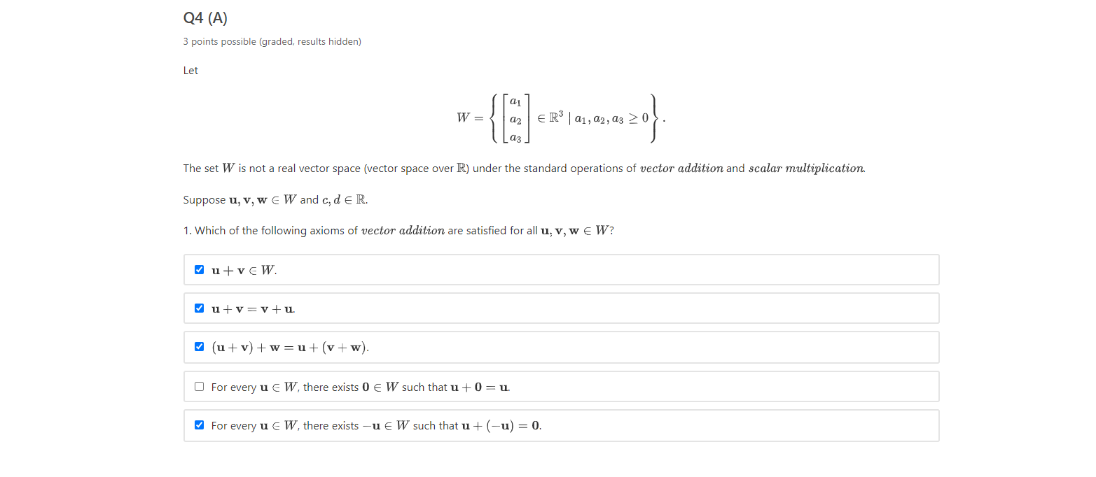 Solved Q4 (A) 3 points possible graded, results hidden) Let | Chegg.com