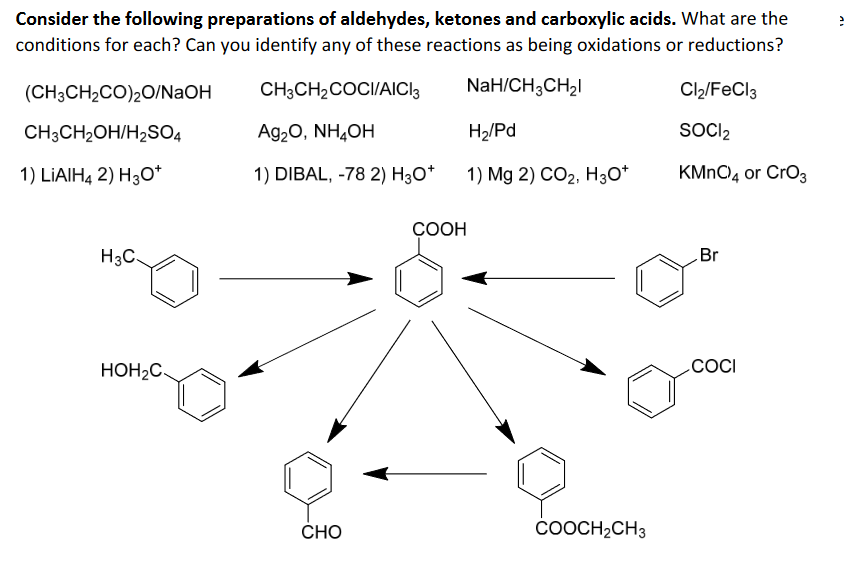 Solved Consider the following preparations of aldehydes, | Chegg.com