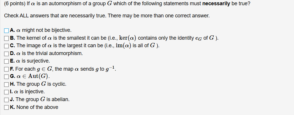Solved If α is an injective homomorphism from the unit | Chegg.com