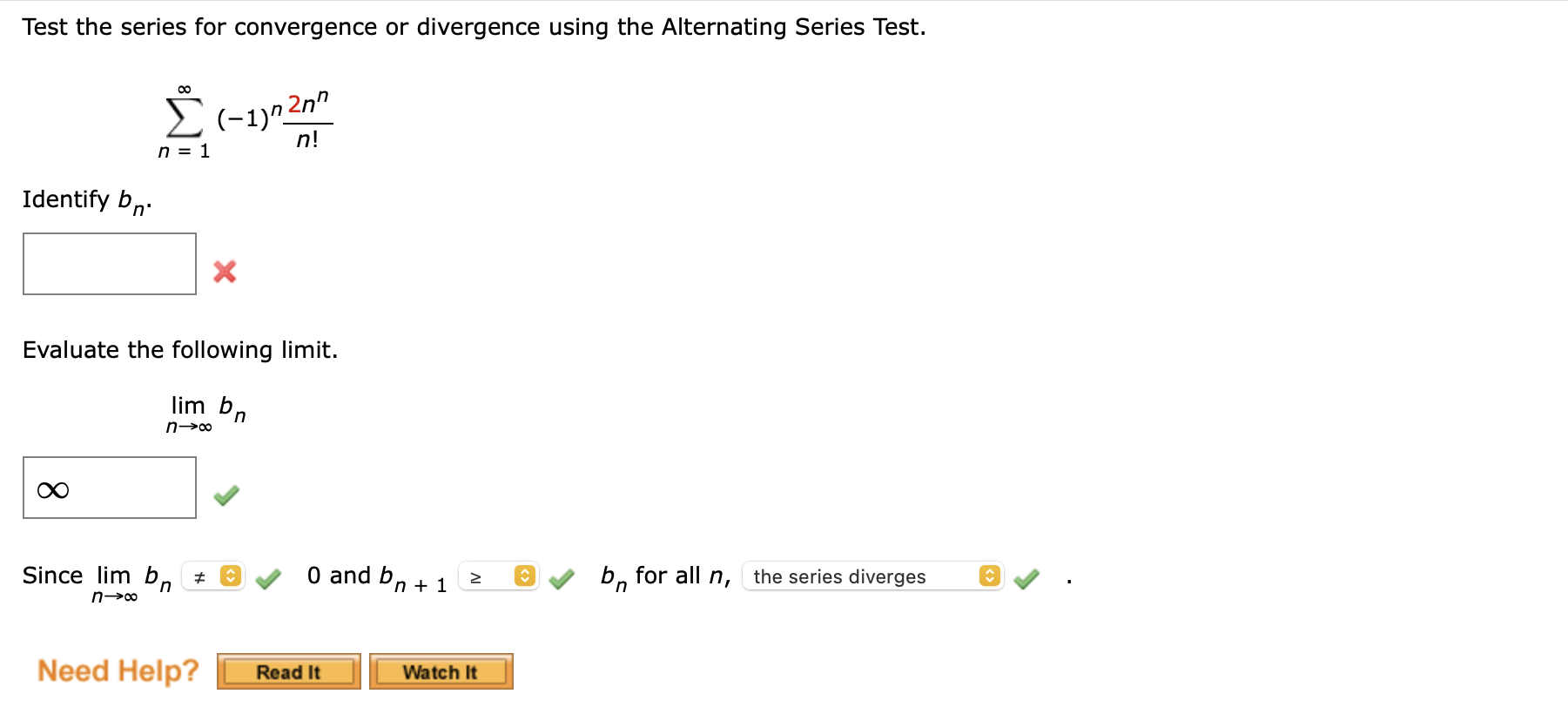 Solved Test the series for convergence or divergence using | Chegg.com