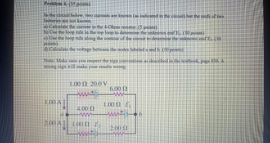 Solved Problem 4. (35 points) In the circuit below, two | Chegg.com