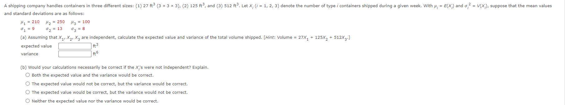 Solved A shipping company handles containers in three | Chegg.com
