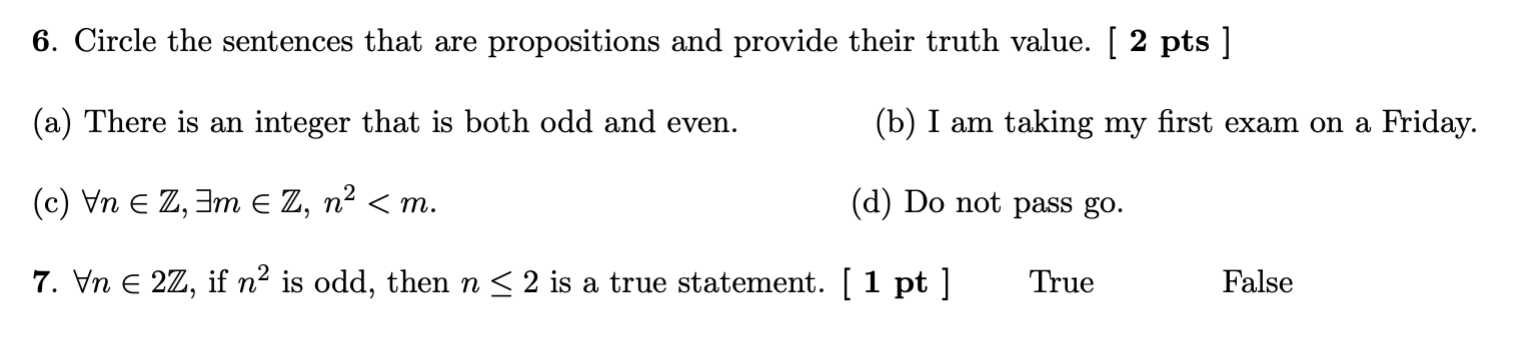 Solved Discrete Mathematics: (Multiple choice; True/False): | Chegg.com