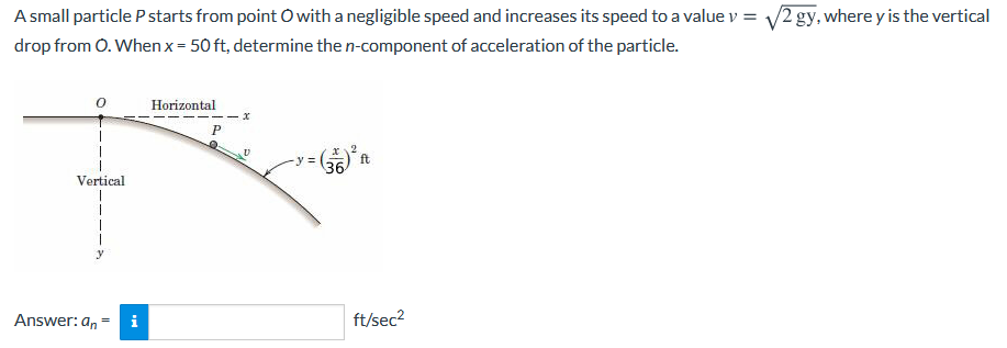Solved A small particle P starts from point O with | Chegg.com