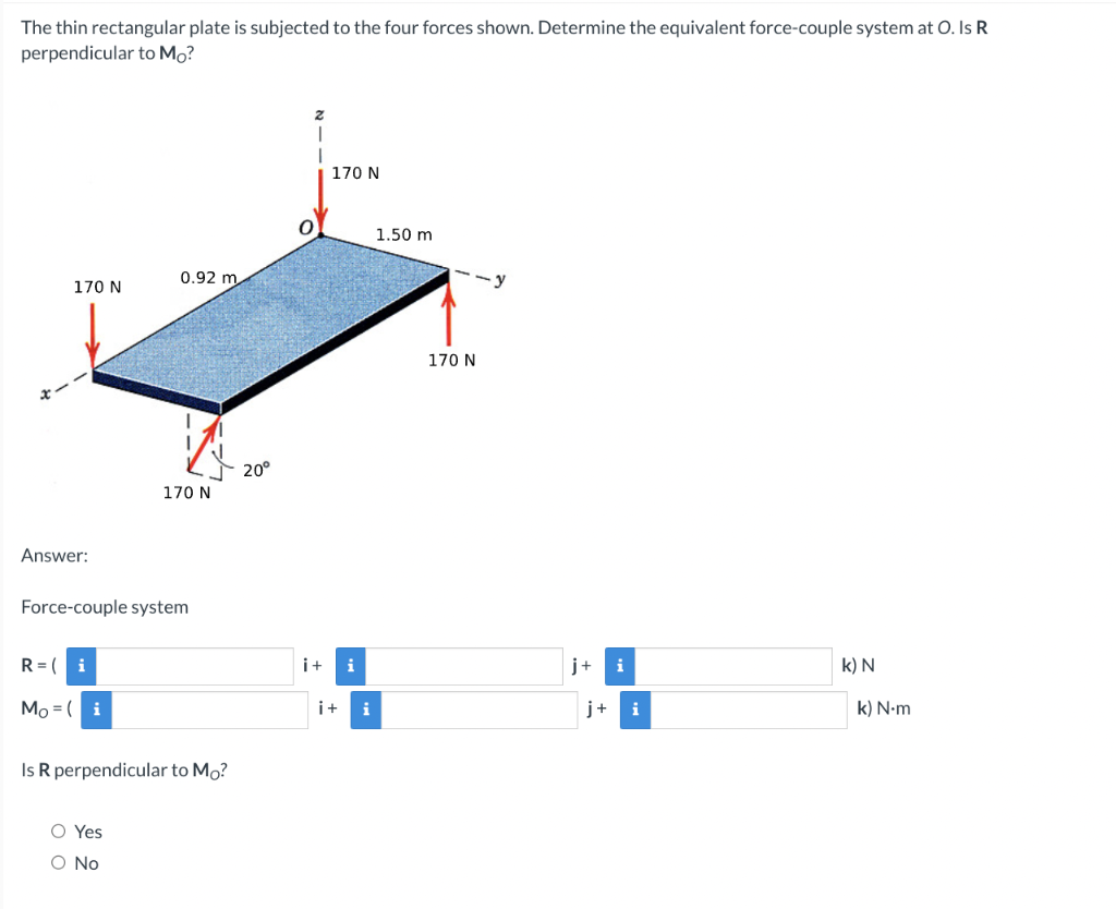Solved The thin rectangular plate is subjected to the four | Chegg.com
