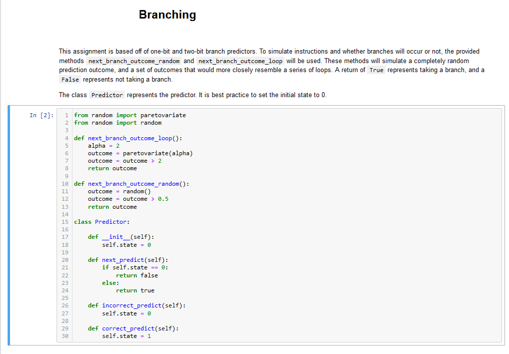 I am working on this Branch Prediction. I have the | Chegg.com