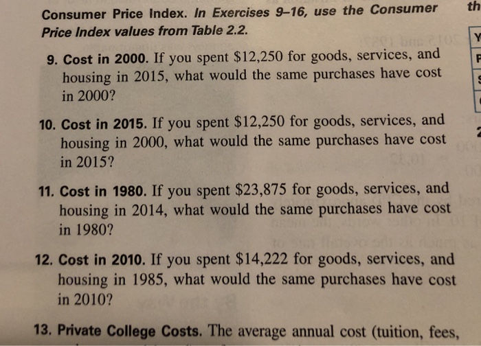 Solved 10. Cost in 2015. If you spent $12,250 for goods, | Chegg.com