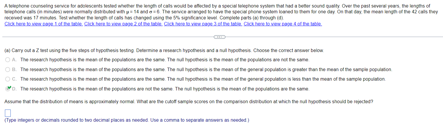 Solved Determine the sample's Z score on the comparison | Chegg.com