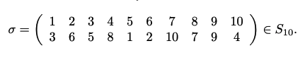 Solved = ( 1 2 3 4 5 6 7 8 9 3 6 5 8 1 2 10 7 9 10 4 !) S10 | Chegg.com