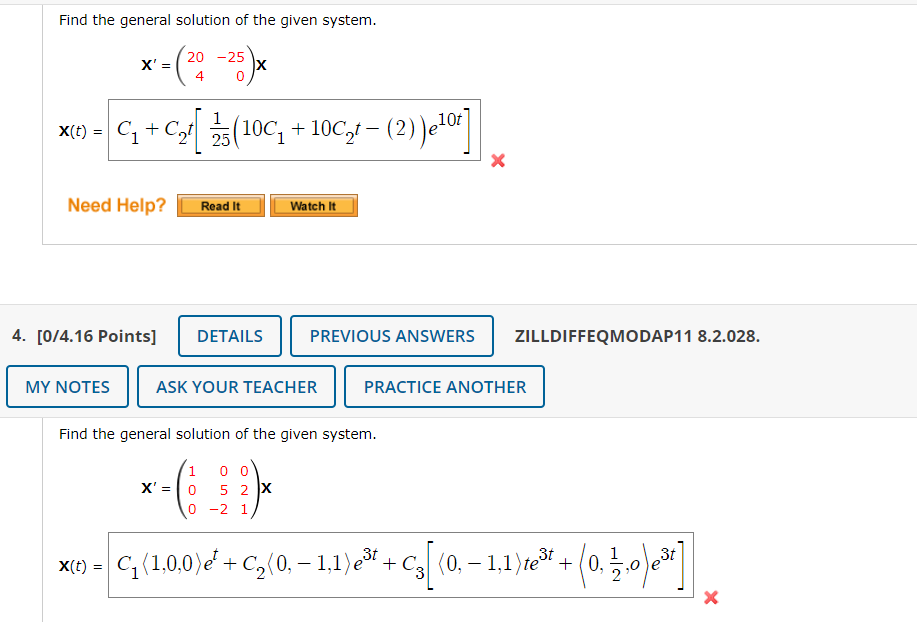 Solved Find the general solution of the given system. | Chegg.com