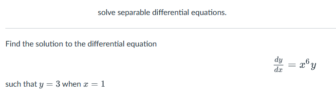 Solved Solve Separable Differential Equations Find The