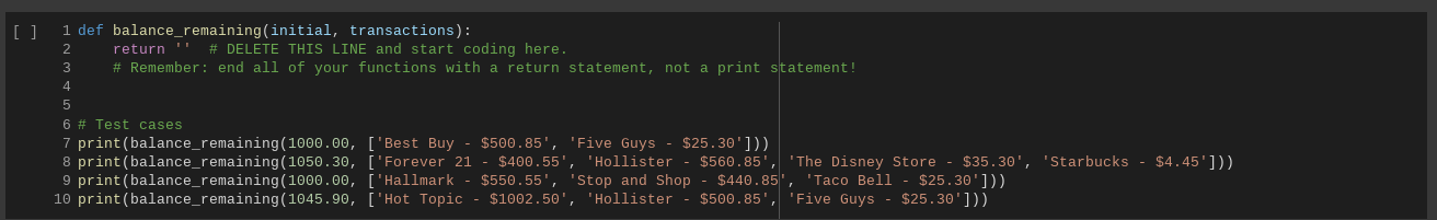 Solved - Part 4: Shopping Spree (10 points) Isabel is going | Chegg.com