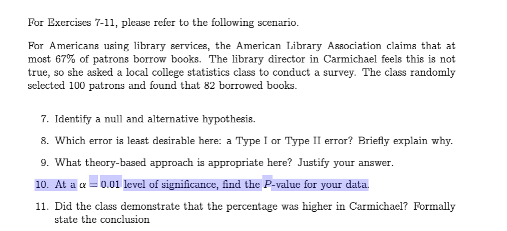 Solved For Exercises 1-6, please refer to the following | Chegg.com
