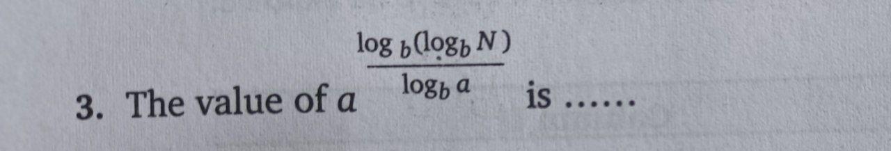 Solved log b (logh N) logba 3. The value of a is ... | Chegg.com