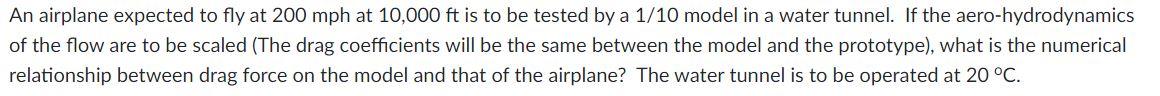 Solved An airplane expected to fly at 200 mph at 10,000 ft | Chegg.com