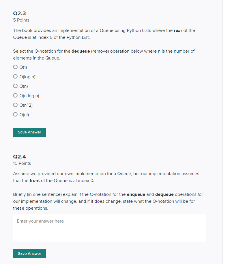 Solved Q2.3 5 Points The book provides an implementation of | Chegg.com