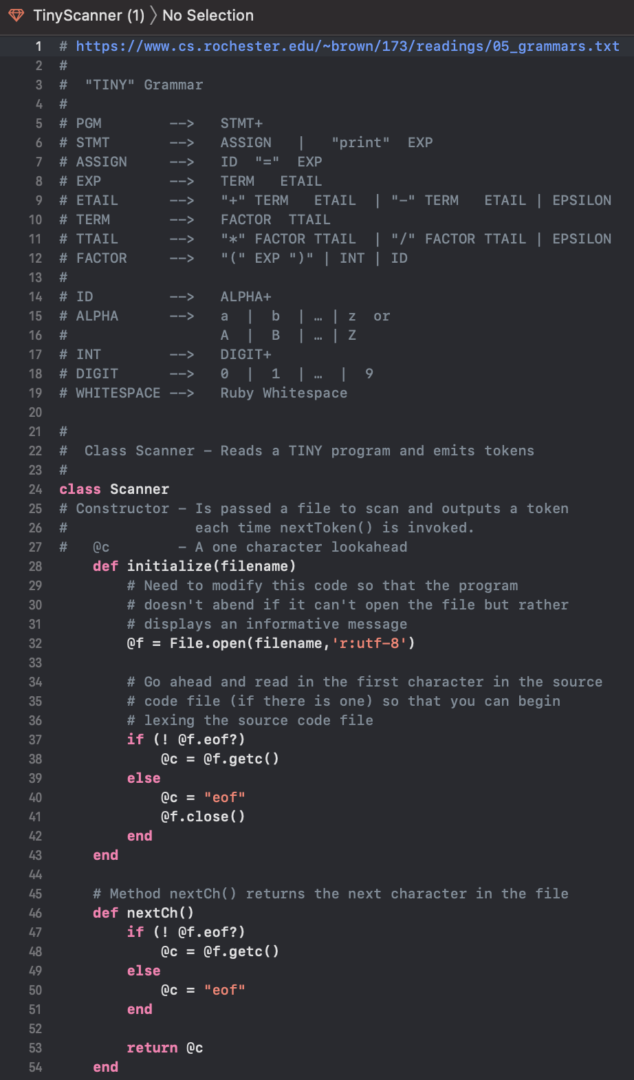 Building A Lexical Analyser With Ruby The Grammar 3857