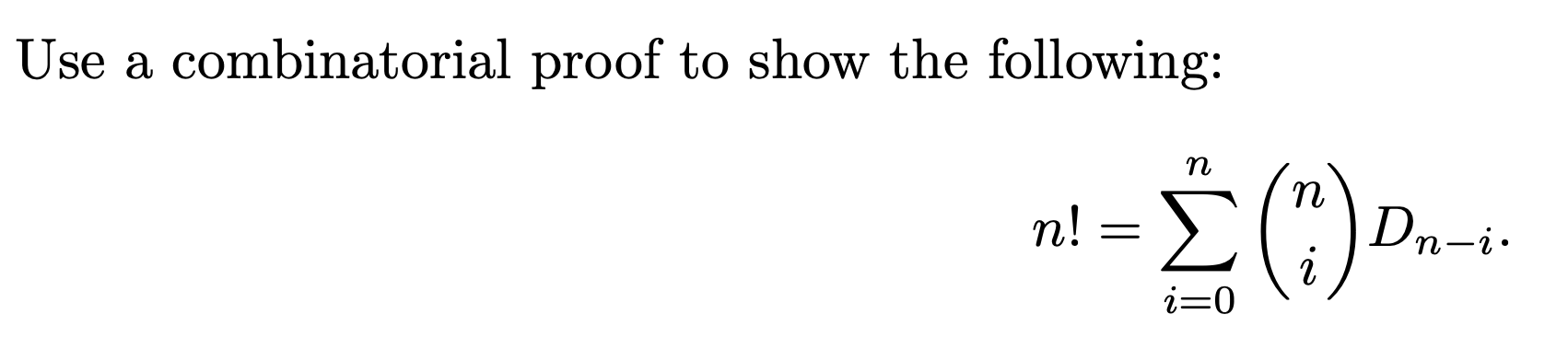 Solved Use a combinatorial proof to show the following: η | Chegg.com