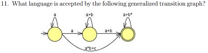 Solved 11. What language is accepted by the following | Chegg.com