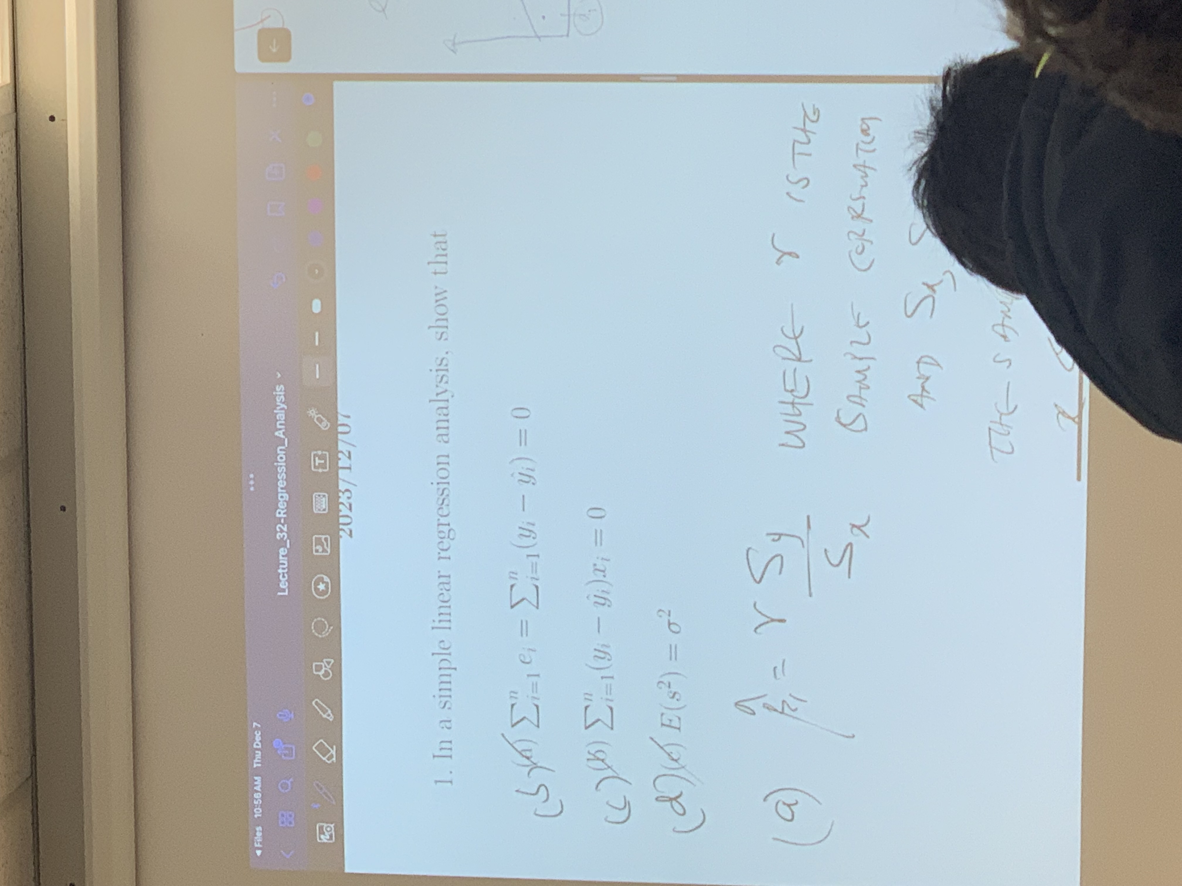In a simple linear regression analysis, show | Chegg.com