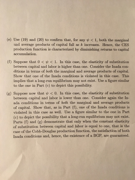 3. It was shown in Lecture #1 that the Inada | Chegg.com