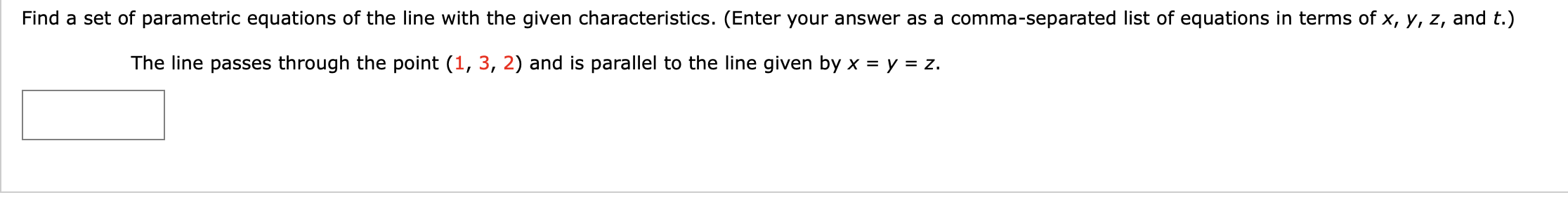 Solved Find a set of parametric equations of the line with | Chegg.com