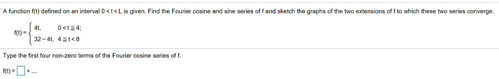 Solved A function ft) defined on an interval 0tL is given. | Chegg.com