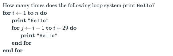 Solved How many times does the following loop system print | Chegg.com