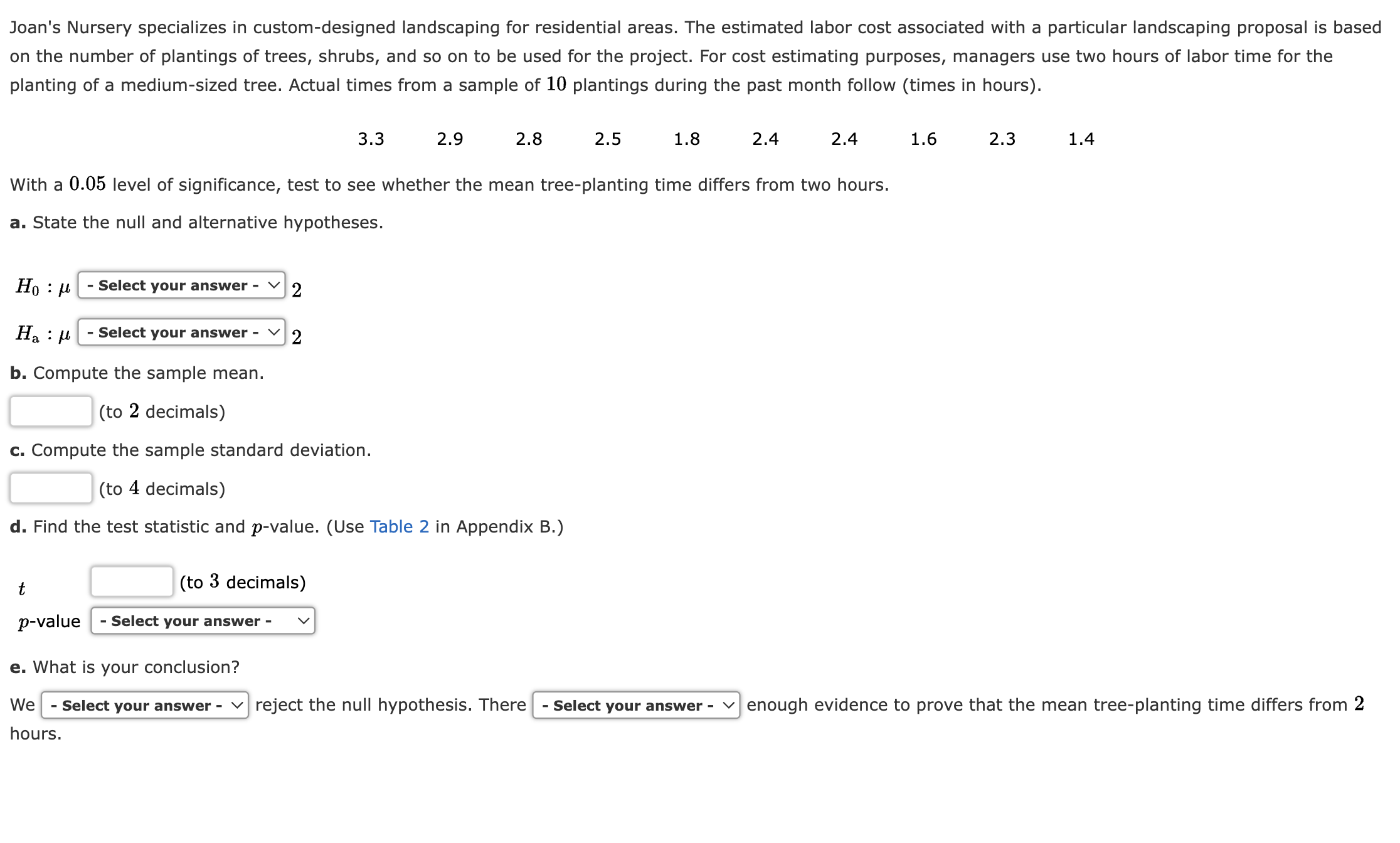 Solved Joan's Nursery specializes in custom-designed | Chegg.com