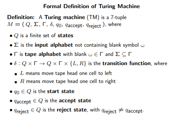 Solved Problem 41. Give the formal description for a Turing | Chegg.com