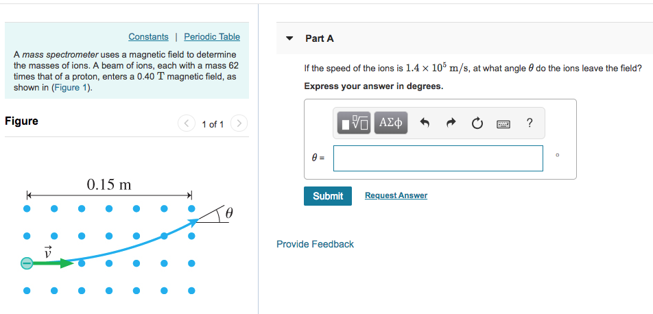 Solved Constants | Periodic Table Part A mass spectrometer | Chegg.com