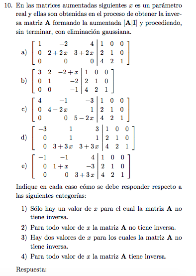Solved In the following augmented matrices x is a | Chegg.com