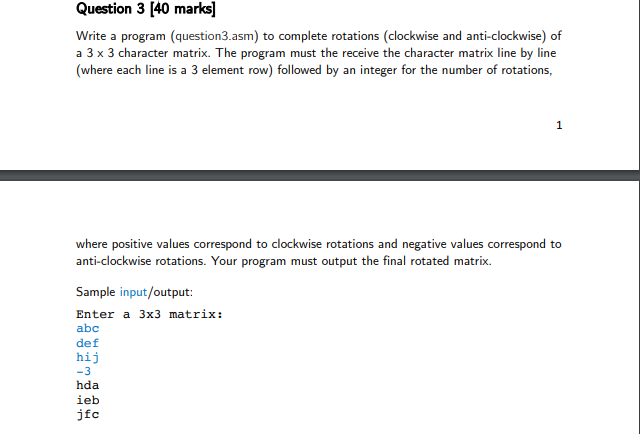 Solved Question 3 40 Marks Write A Program Question3asm 