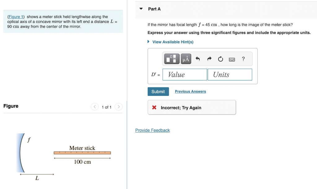 Solved (Figure 1) shows a meter stick held lengthwise along | Chegg.com