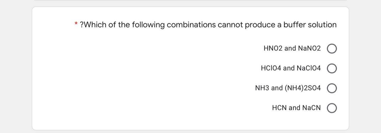 Solved * ?Which of the following combinations cannot produce | Chegg.com