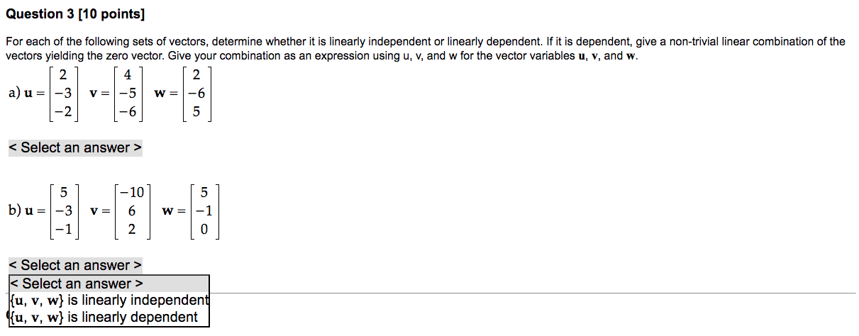 Solved Question 3 [10 points] For each of the following sets | Chegg.com