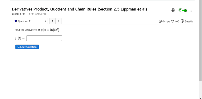 Solved Derivatives Product, Quotient and Chain Rules | Chegg.com