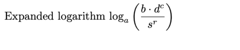 Solved Expanded logarithm los. (*) | Chegg.com