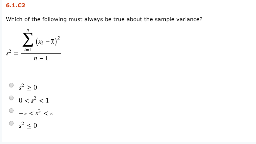 Solved 6.1.C2 Which of the following must always be true | Chegg.com