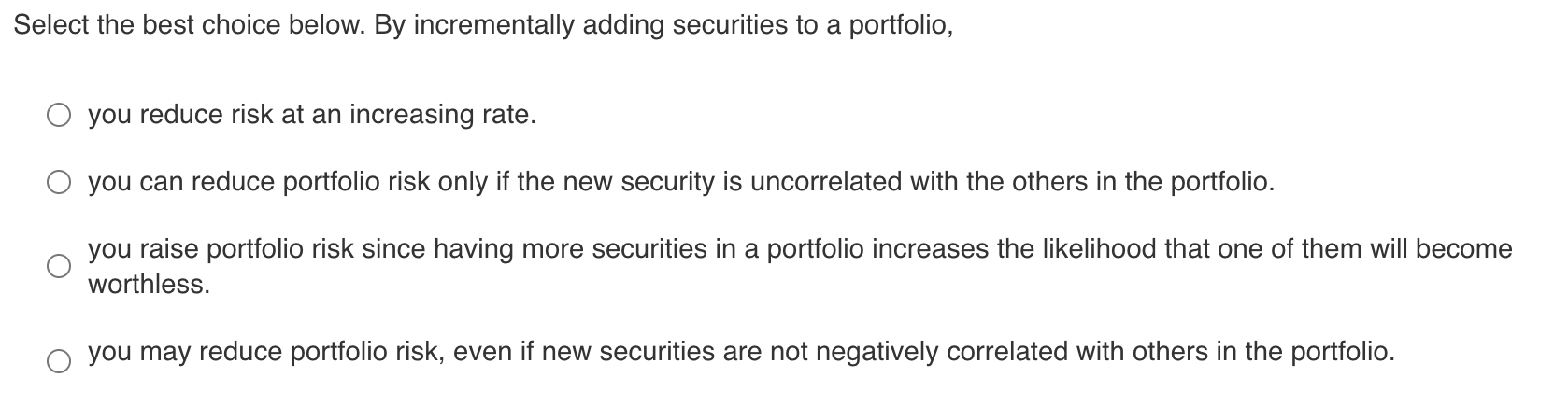 Solved Select the best choice below. By incrementally adding | Chegg.com