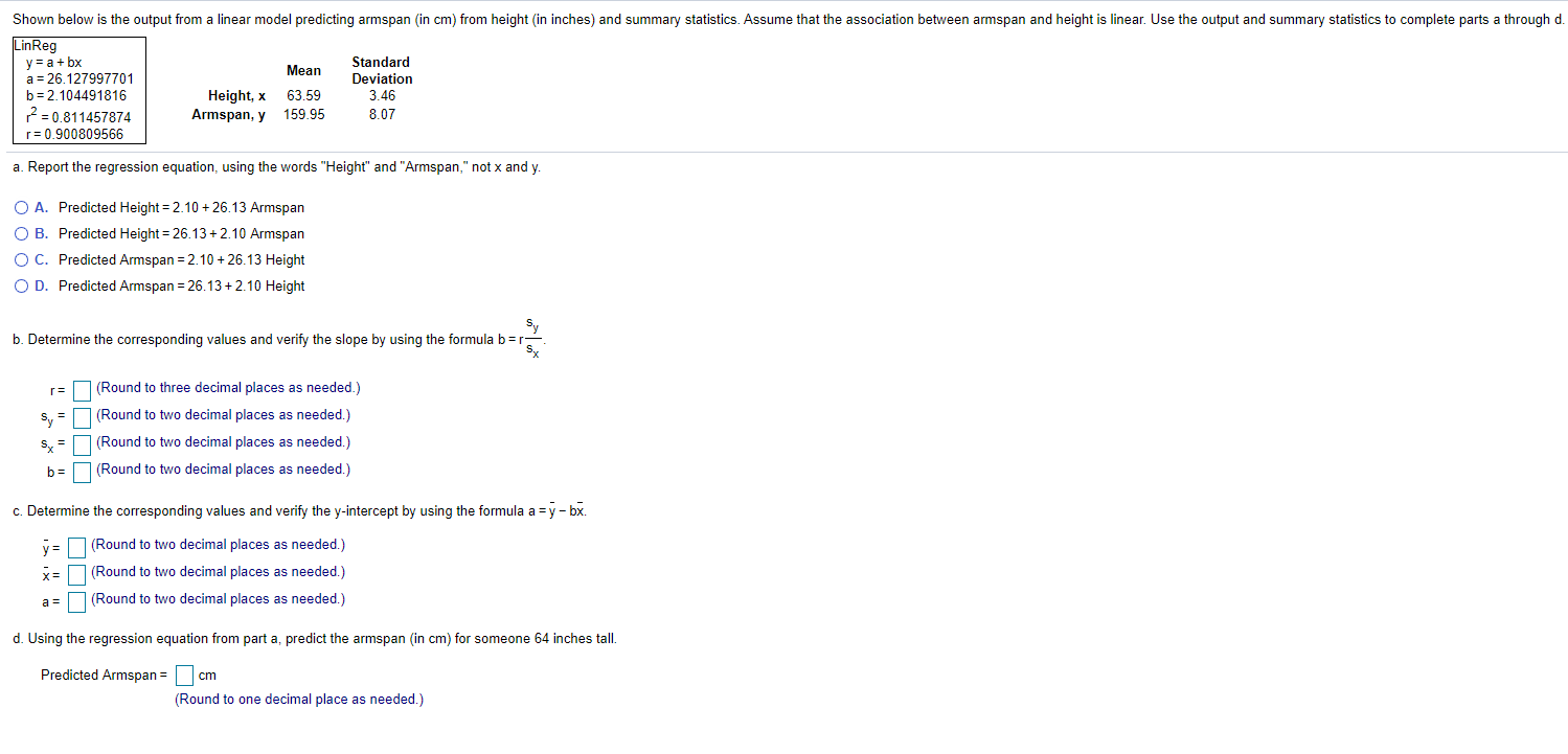 Solved Shown below is the output from linear model | Chegg.com