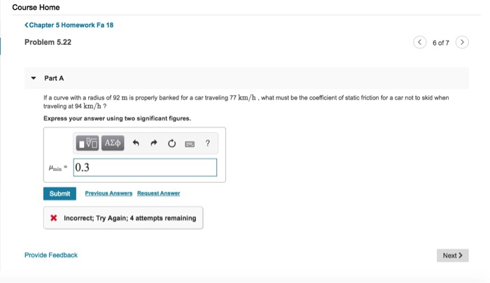 Solved Course Home Chapter 5 Homework Fa 18 Problem 5.22 | Chegg.com