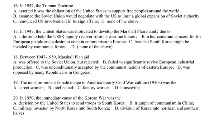 Truman Doctrine Map 1947