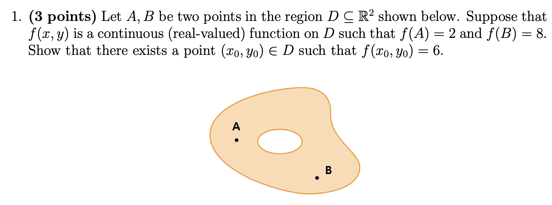 Solved 1. (3 points) Let A,B be two points in the region | Chegg.com Solved 1. (3 points) Let A,B be two points in the region | Chegg.com