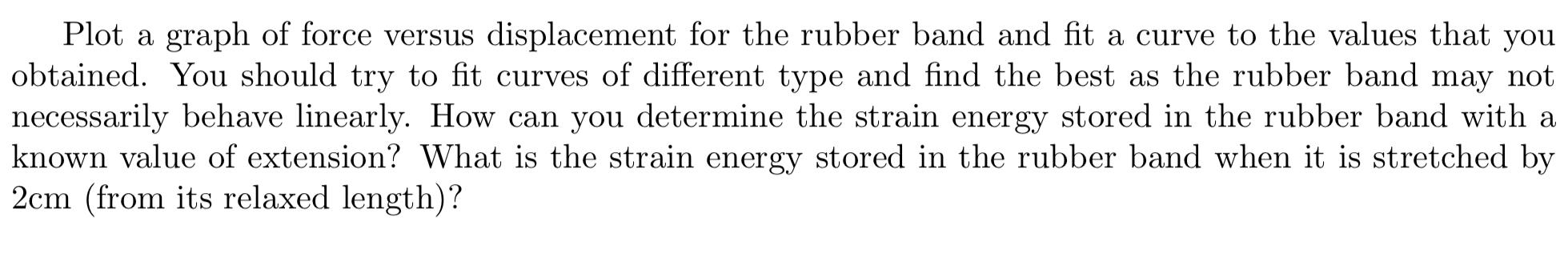 Plot a graph of force versus displacement for the | Chegg.com