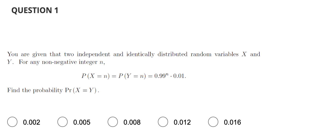 Solved You are given that two independent and identically | Chegg.com