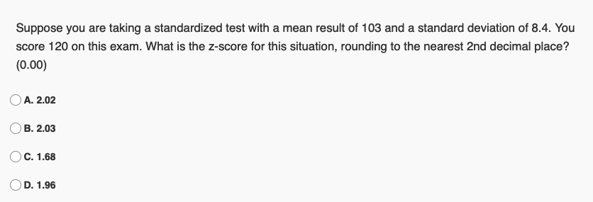 Solved Suppose you are taking a standardized test with a | Chegg.com
