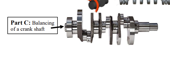 Solved Part C: Balancing of a crank shaft Part C: | Chegg.com