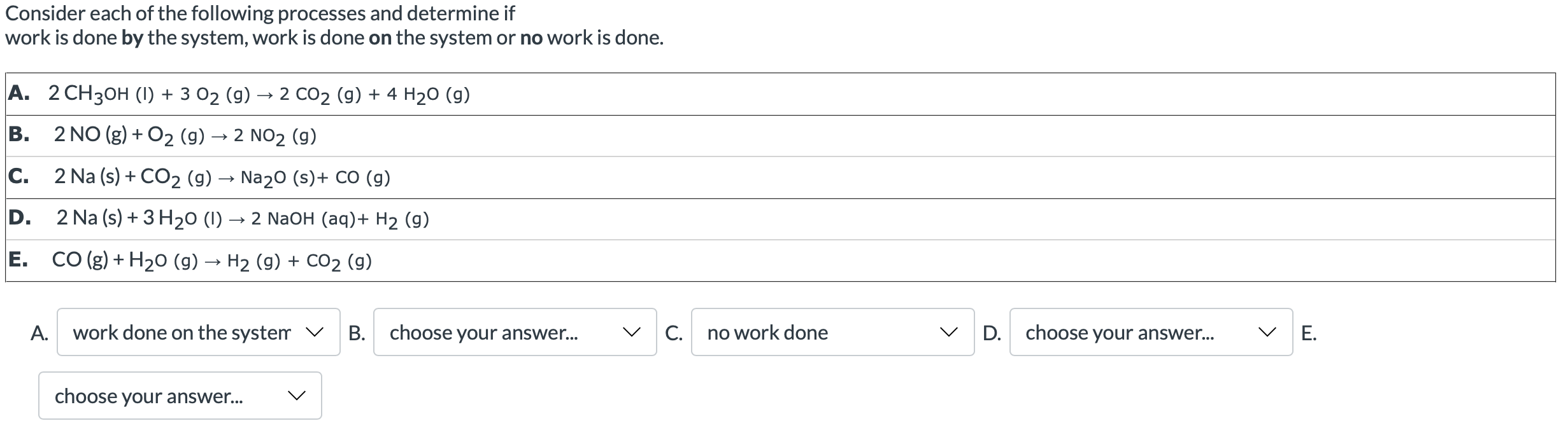 Solved Consider each of the following processes and | Chegg.com